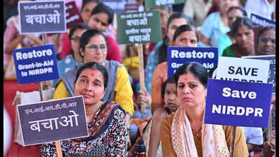 NIRD employees protest fund crisis after budget cut | Hyderabad News ...