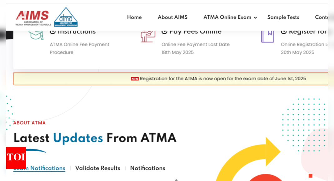 AIMS ATMA June 2025 registration begins @ atmaaims.com: Check direct ...