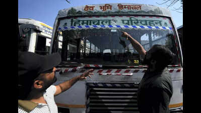 HP buses vandalised, defaced with Khalistan graffiti at Amritsar bus ...