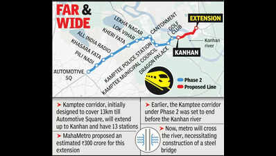 Nagpur Metro to extend beyond 45km, plans 1.3km expansion on Kamptee ...