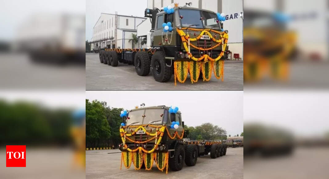 BEML unveils indigenous 12x12 high mobility vehicle for defence ...