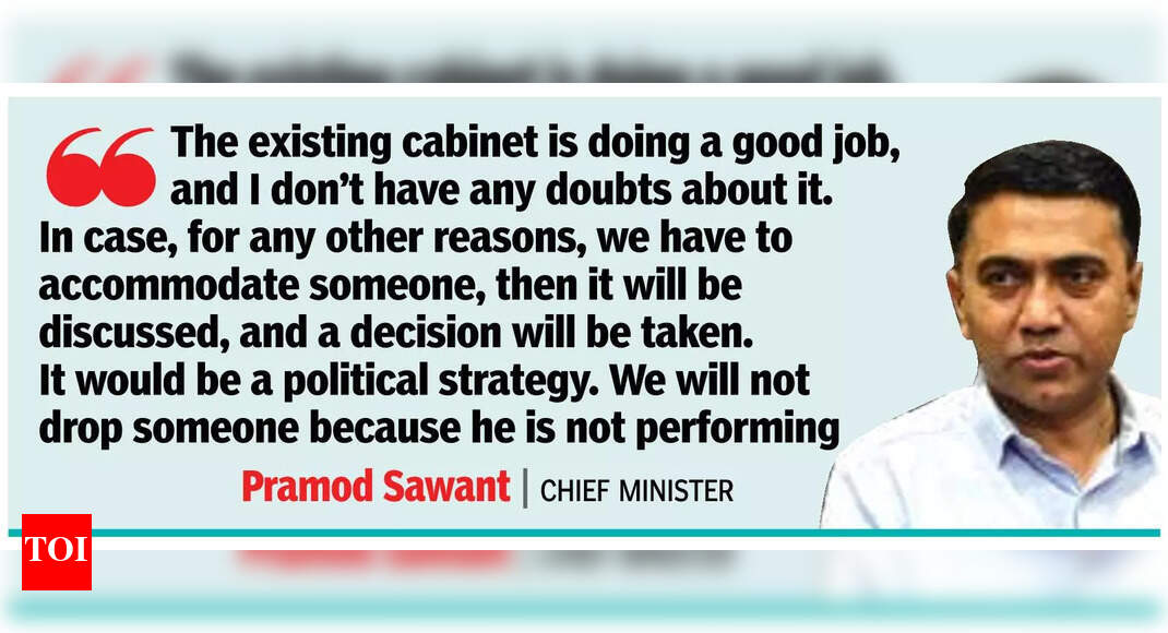 Cabinet reshuffle, if any, would be out of political compulsion: Sawant ...