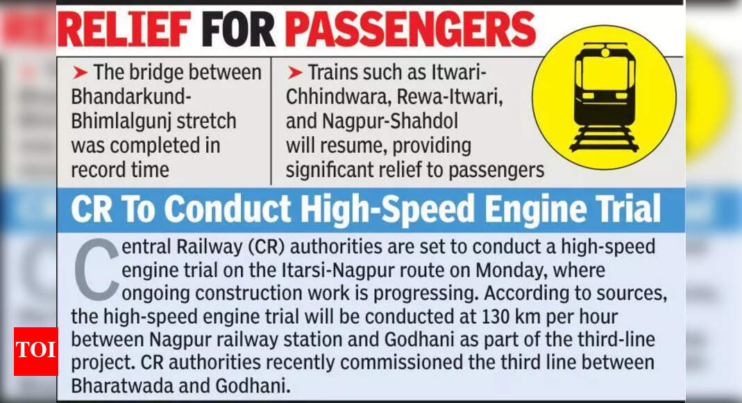 7-month wait finally ends as SECR restores Itwari-Chhindwara trains ...