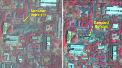 Isro satellite images show damages caused by earthquake in Myanmar, see ...