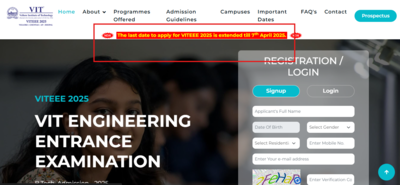 VITEEE registration 2025 deadline extended: Direct link to apply and ...
