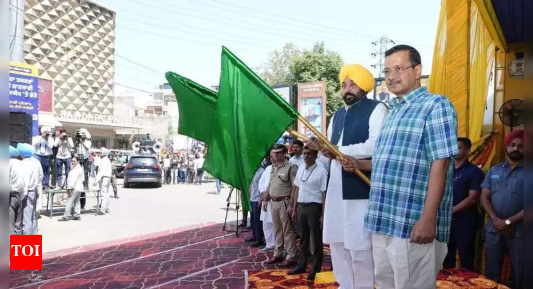 Arvind Kejriwal by his side, Punjab CM Bhagwant Mann leads youth in ...