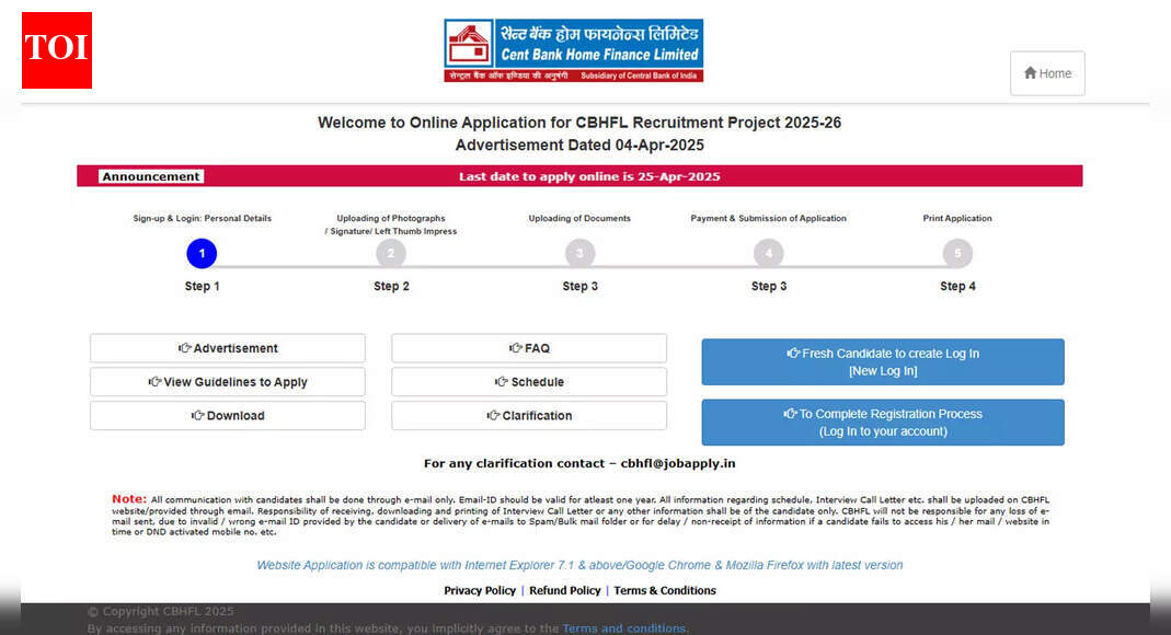 CBHFL Bank Recruitment 2025: Notification released, application begins ...