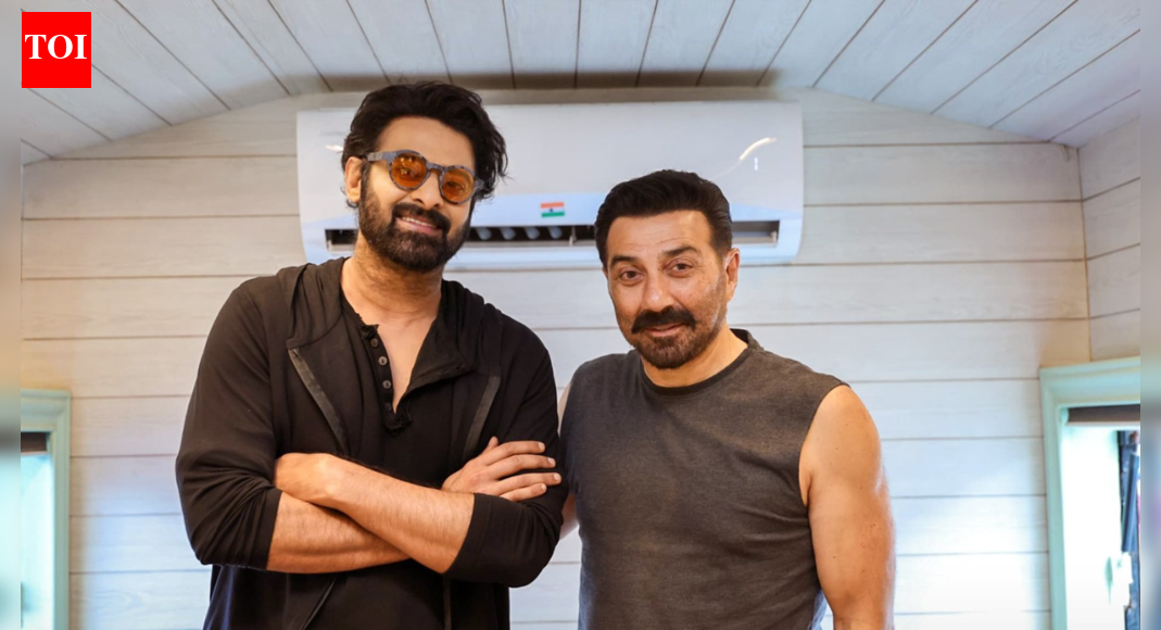 Prabhas visits Sunny Deol on sets of 'Jaat'; Director Gopichand ...