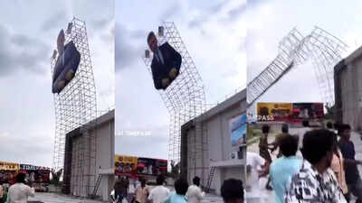 Ajith's massive 200-foot cutout for 'Good Bad Ugly' collapses in Nellai ...