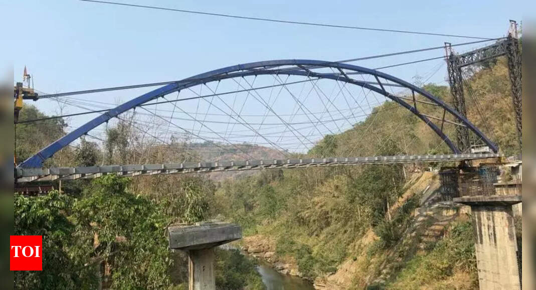 100m arch bridge over Tlawng connecting Lengpui airport to Aizawl ...