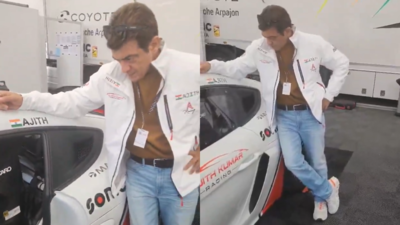 Ajith Kumar shows his custom-designed racing car for motorsports ...