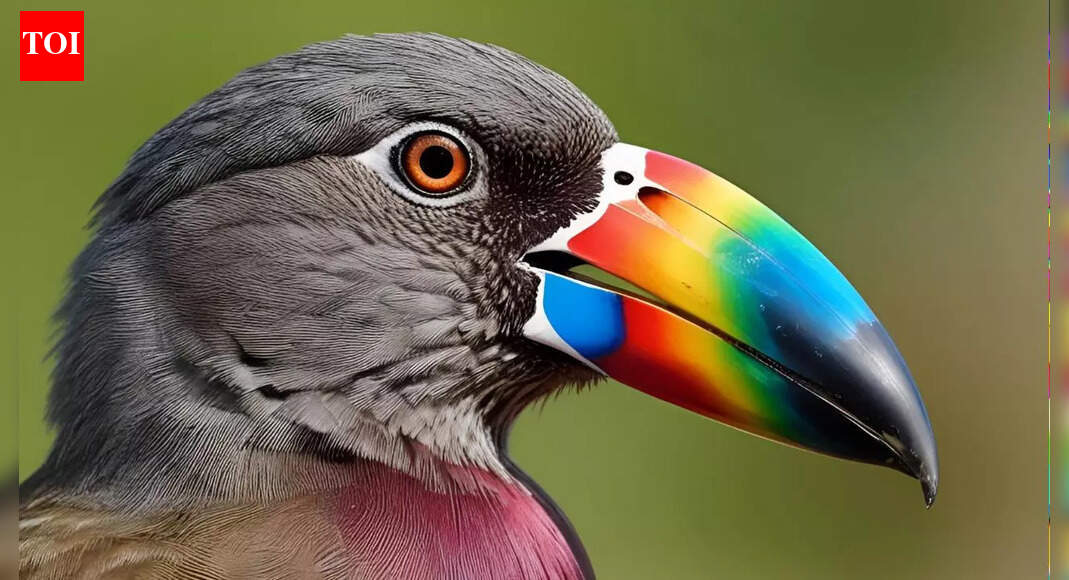 8 bird beaks that look painted by an artist