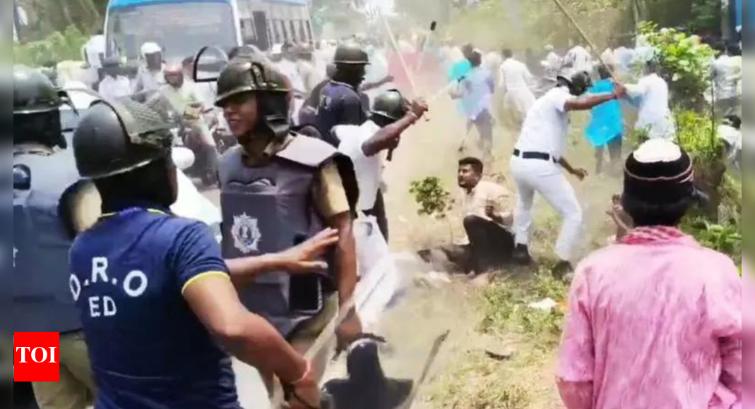 West Bengal Waqf protests: 16 cops injured in Bhangar violence; Basanti ...