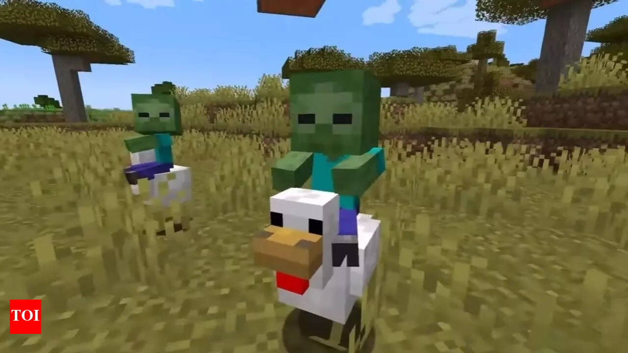 Minecraft Baby Zombie Riding A Chicken