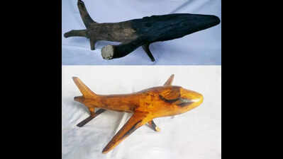 When a piece of bark, wooden log speaks to an artist | Kolhapur News ...