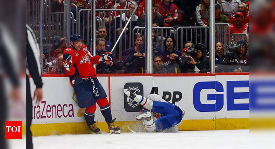 Cole Caufield takes a hit from Alex Ovechkin by saying "Don't recommend ...