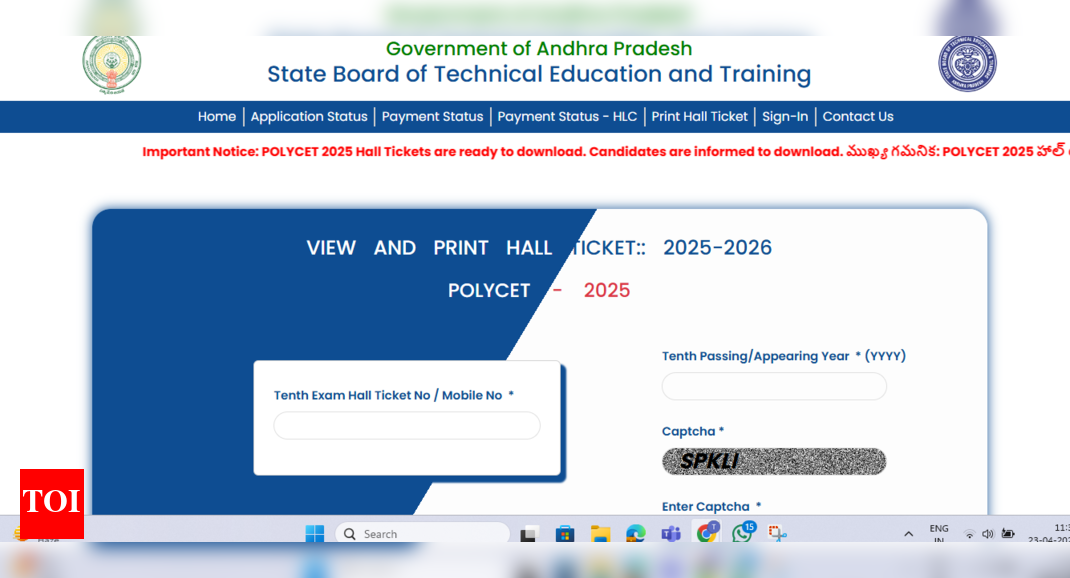 AP POLYCET hall ticket 2025: Direct link to download admit card here ...