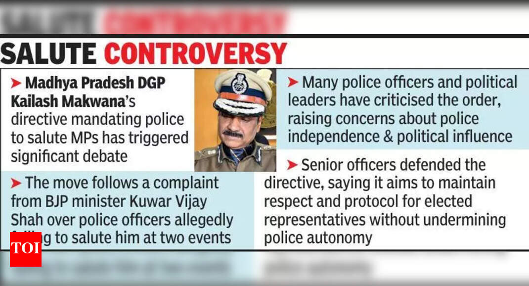 MP DGP’s salute order tied to minister’s complaint | Bhopal News - The ...