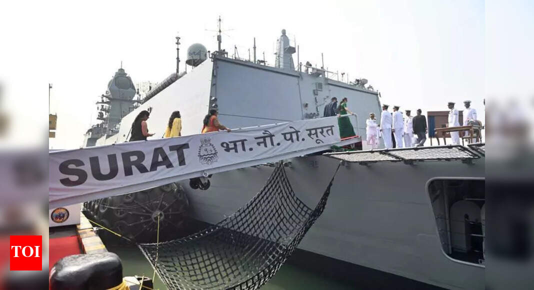 INS Surat to dock at Hazira on Foundation Day | Surat News - Times of India