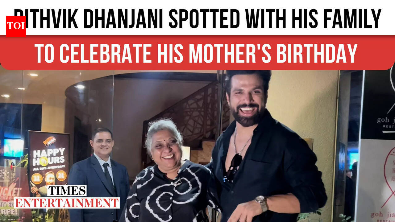 Rithvik Dhanjani was seen celebrating a special occasion with his family