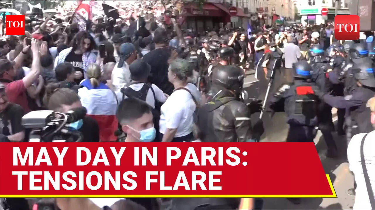 Paris May Day Rally Turns Violent; French Police, Protesters Clash ...