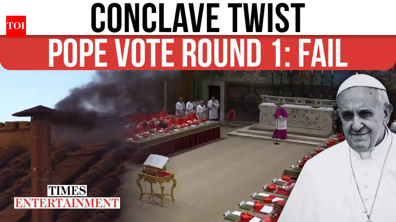 Vatican’s First Papal Vote Ends In Black Smoke, No Pope Chosen Yet | WATCH