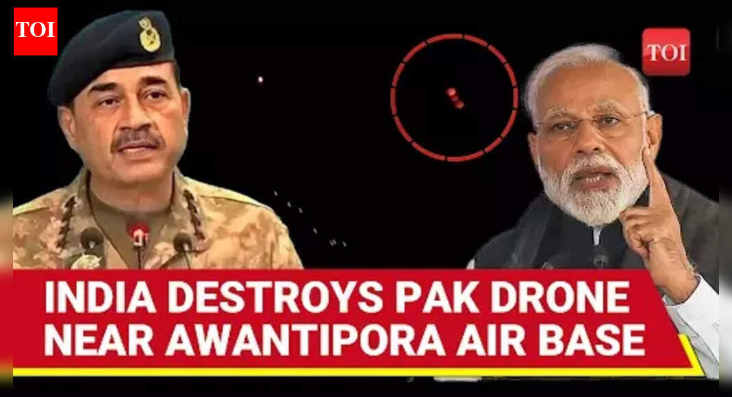 India SMASHES Pakistani Drones Near J&K's Awantipora Air Base, Sirens ...