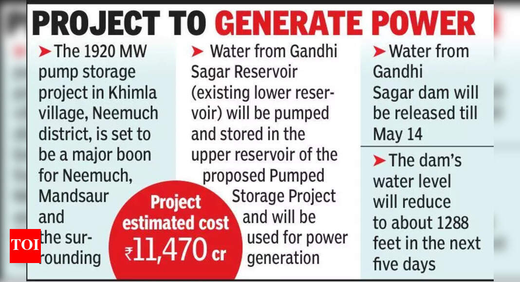 Water released from Gandhi Sagar dam for power project | Indore News ...