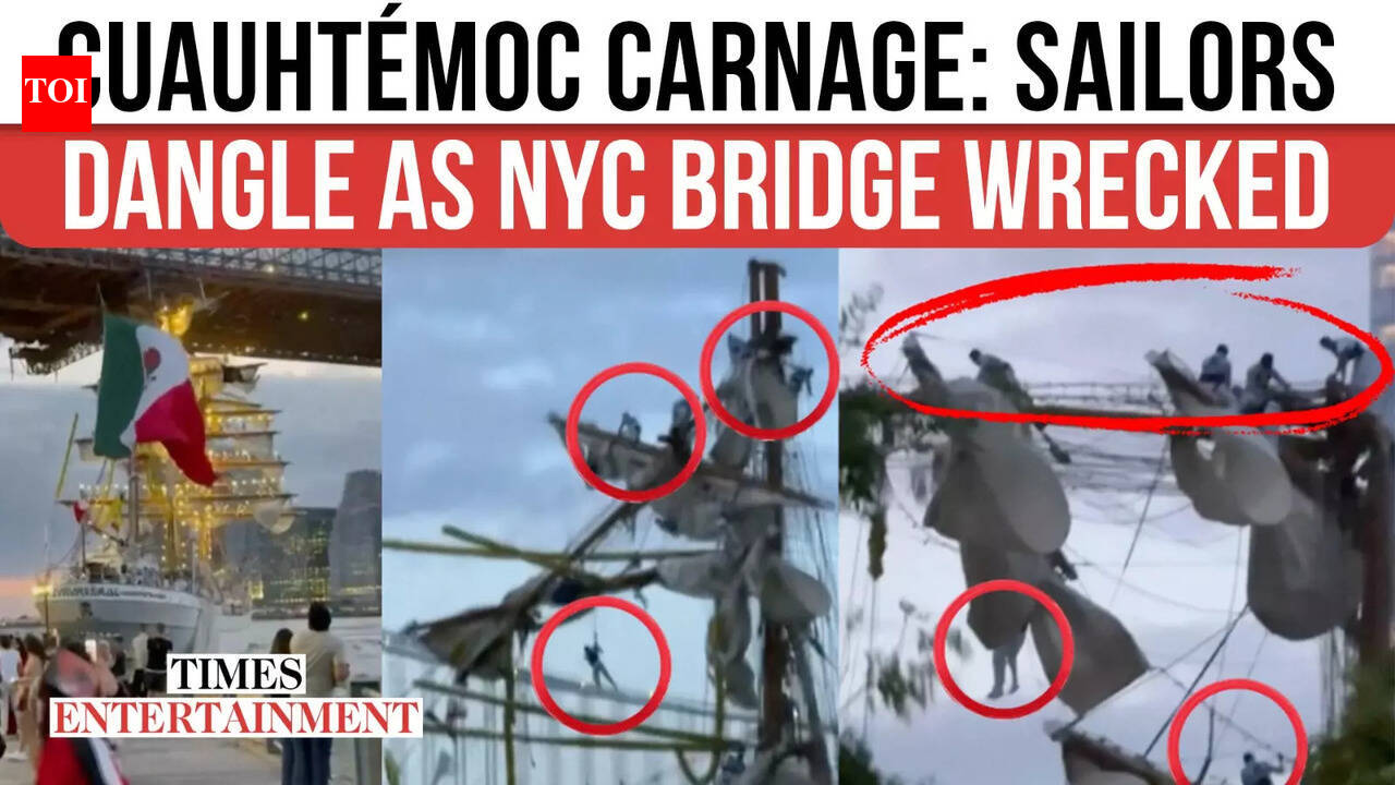 Brooklyn Bridge DISASTER: Mexican Navy Ship Cuauhtémoc Slams NYC ...