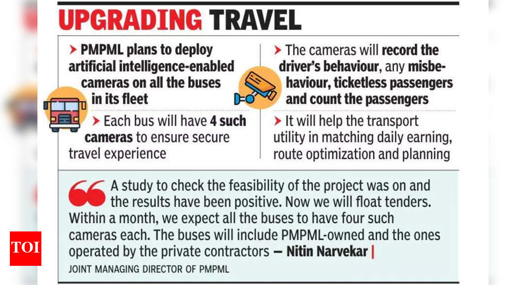 PMPML buses to have AI-enabled cams by July | Pune News - The Times of ...
