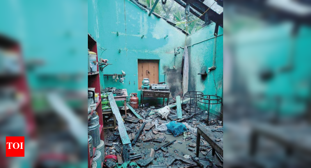 Bicholim house gutted in fire due to short circuit | Goa News - Times ...