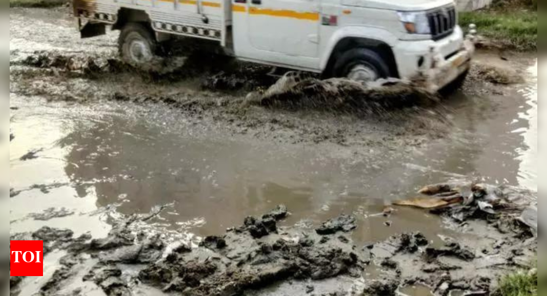 Sanganer road in tatters, residents in dread of rains | Jaipur News ...