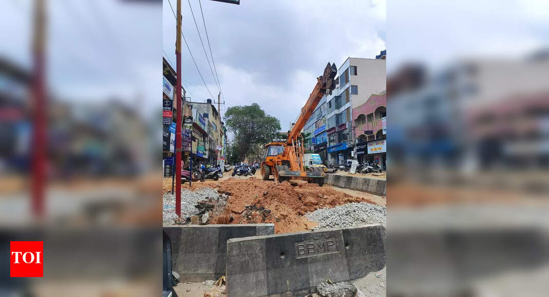 Businesses suffer as prolonged roadwork hampers Bengaluru’s Nehru Road ...