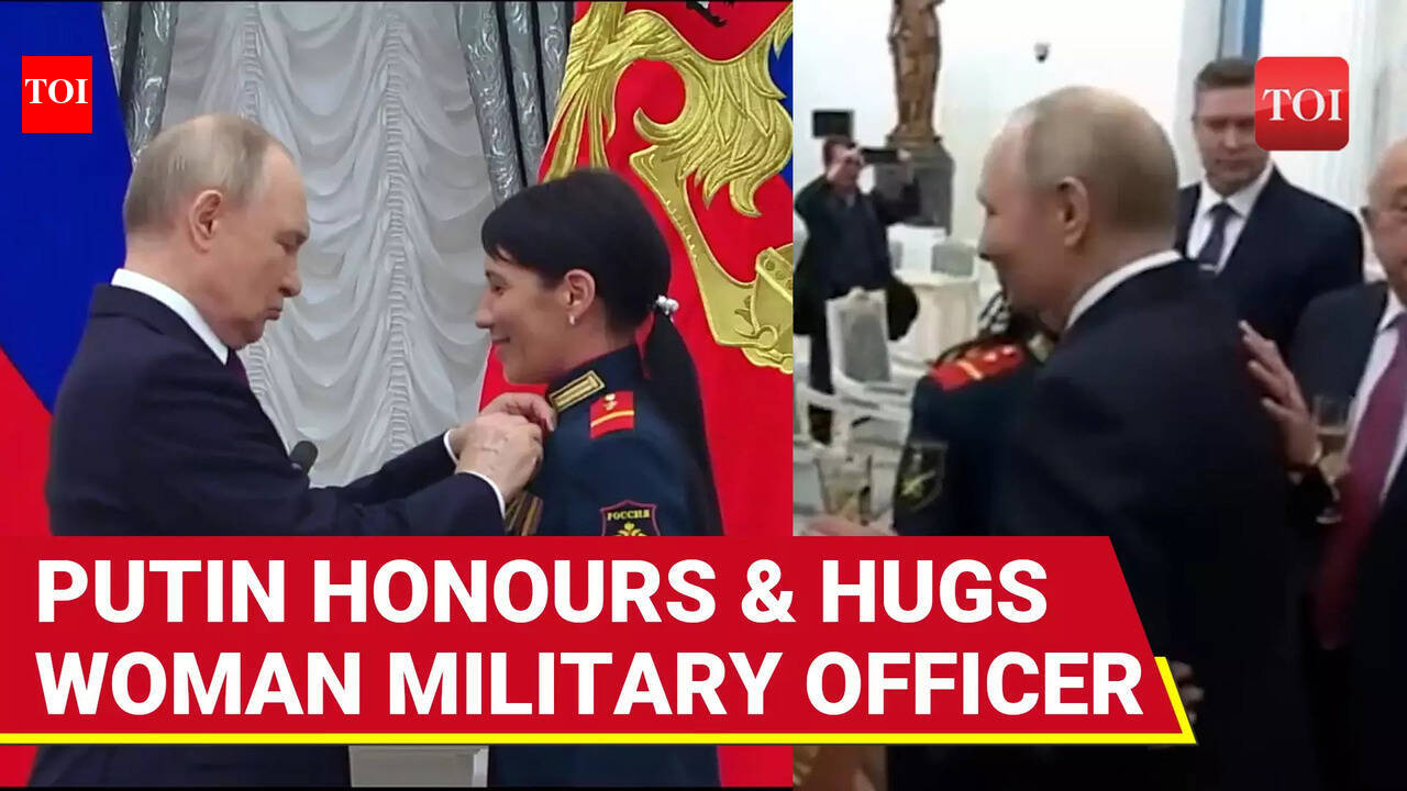 Putin HUGS Woman Military Officer, Calls Her 'Petite Girl' After She ...