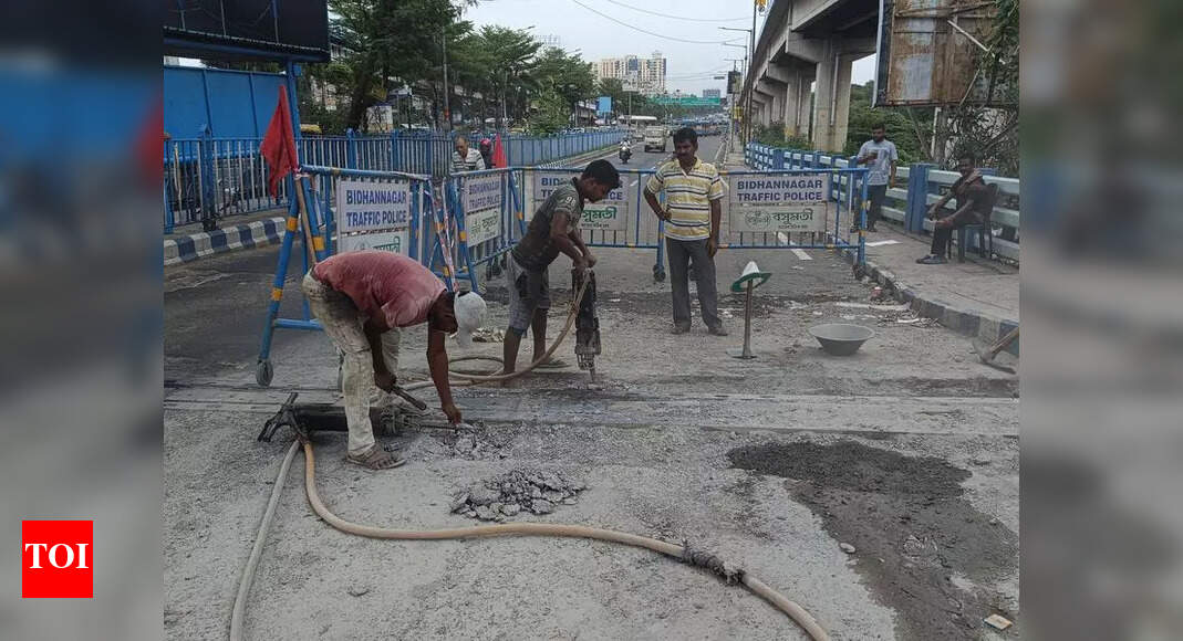 Carriageway repairs start on Ultadanga slip bridge | Kolkata News ...
