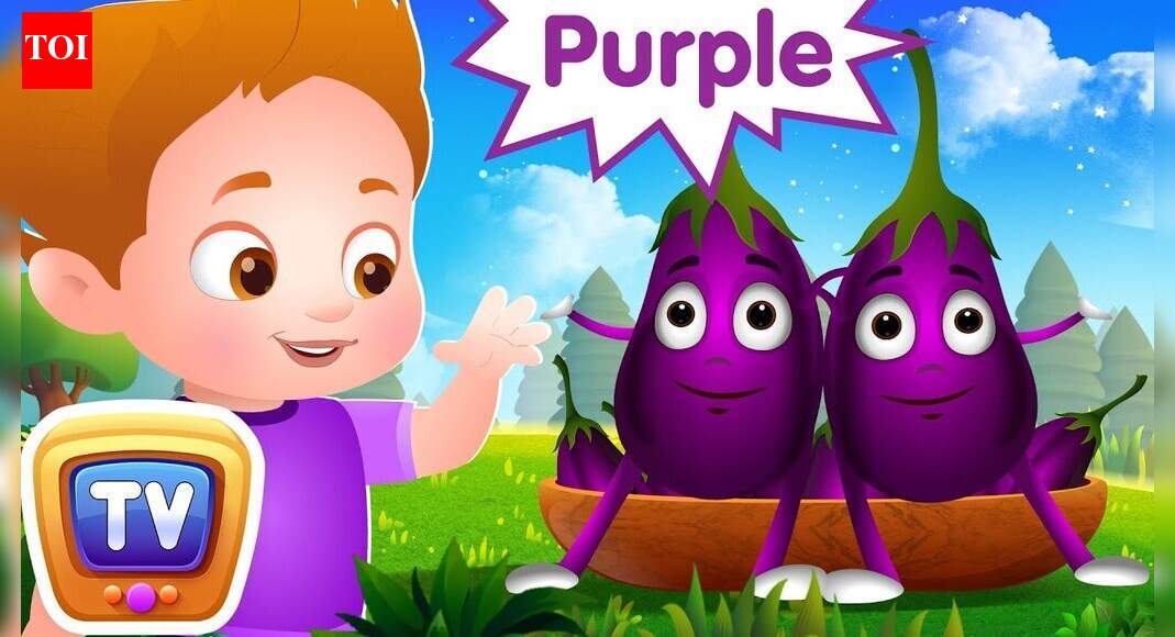 English Kids Poem: Nursery Song in English 'The Colors Song - Purple"