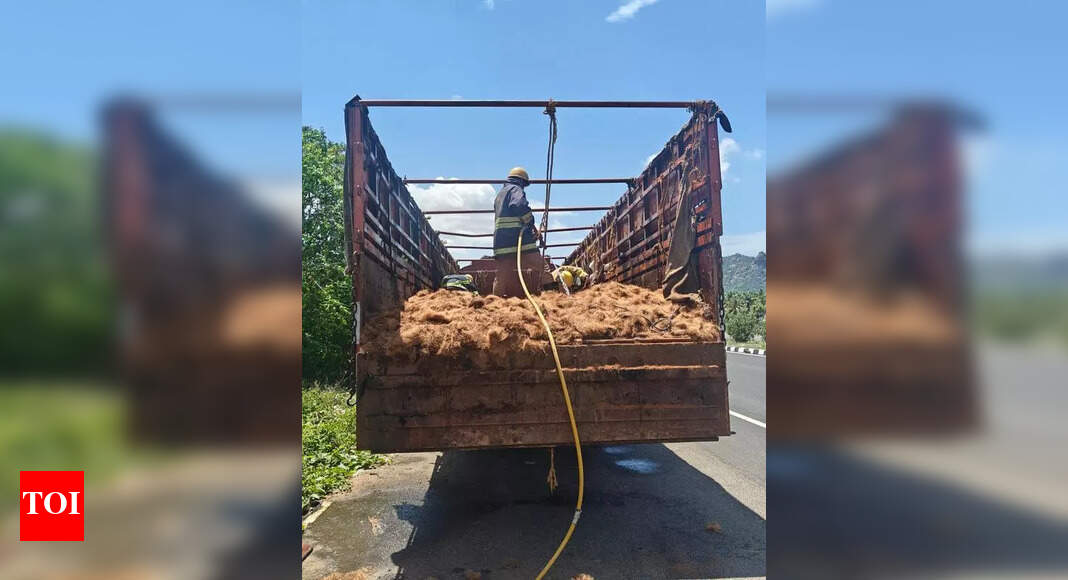 5 cattle suffer burn injuries after truck catches fire | Trichy News ...