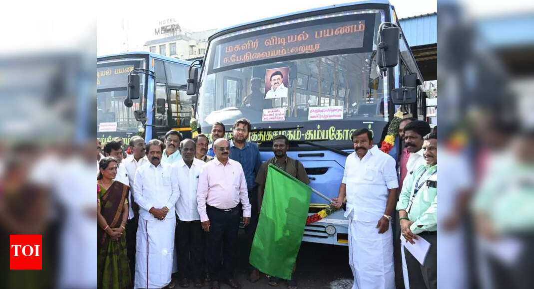 Minister launches nine new buses in Trichy | Trichy News - Times of India