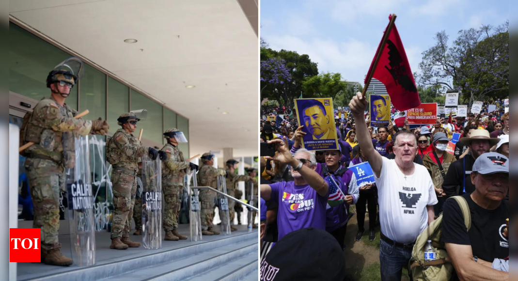 LA protests enter fourth day: Trump deploys 700 Marines; Newsom calls ...