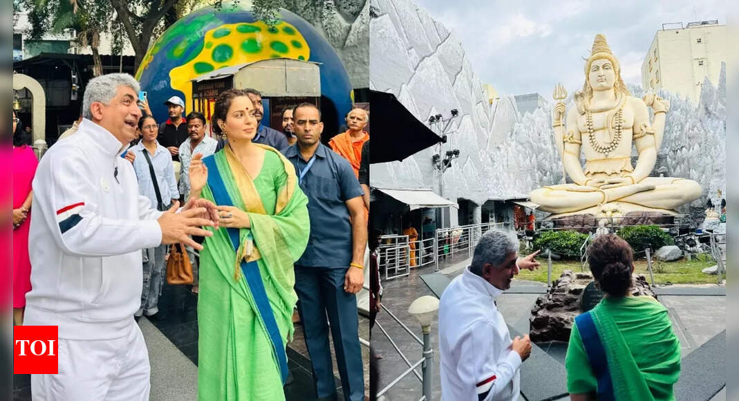 Kangana Ranaut meets AiR-Atman in Ravi during her Shivoham Shiva temple ...