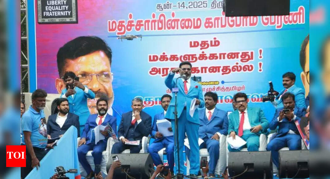 State nor Union govt can stop VCK: Thiruma | Trichy News - Times of India
