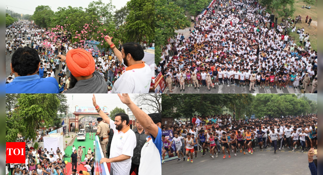 Haryana CM Nayab Singh Saini flags off state-level yoga marathon in ...