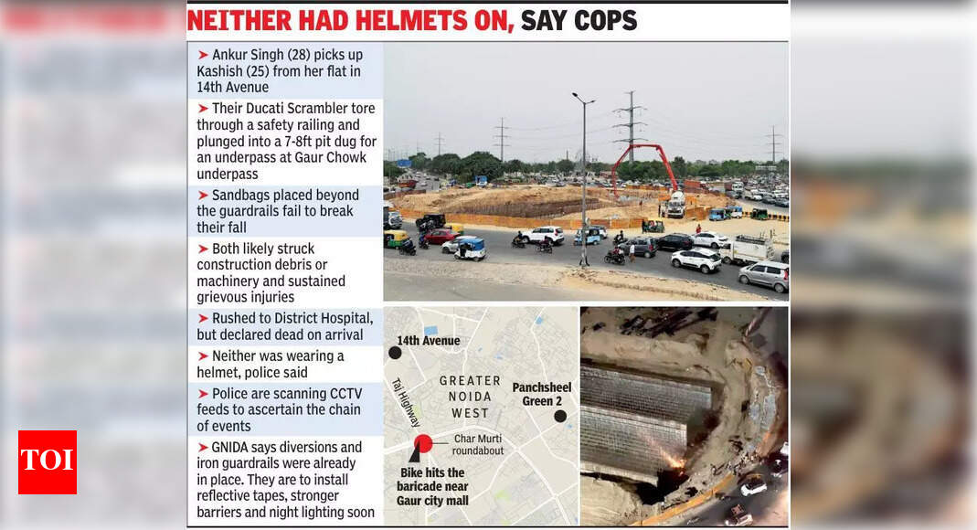 Two die after Ducati breaks guardrail of under-construction underpass ...