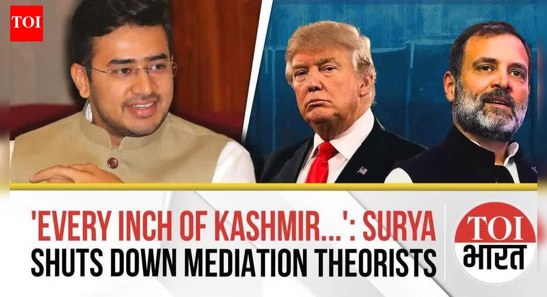 'Every Inch Of Kashmir Belongs To...': Tejasvi Surya Slams Mediation ...