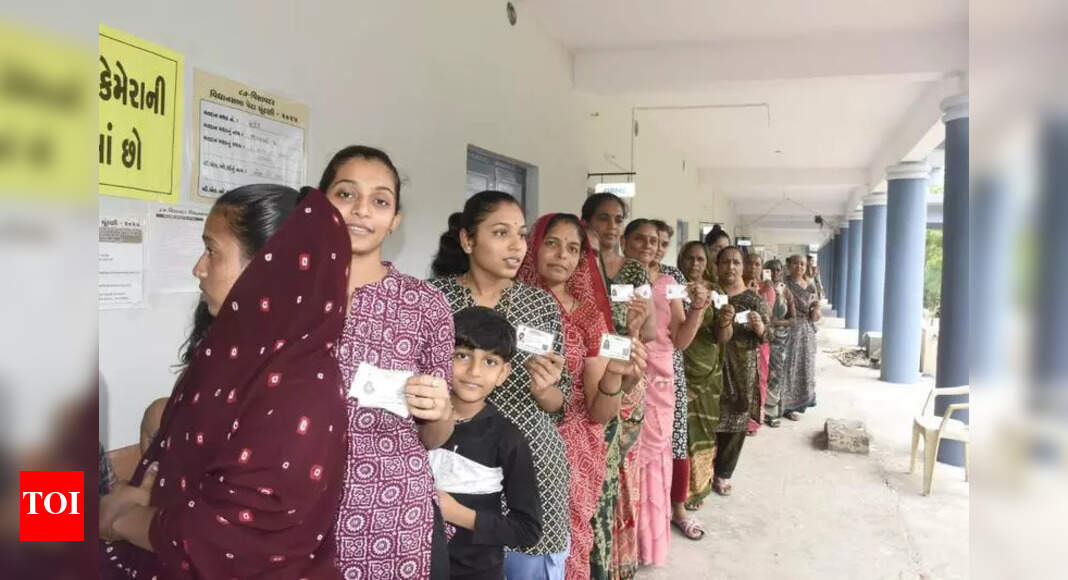 Visavadar records 56.8% voter turnout, Kadi 57.8% | Ahmedabad News ...