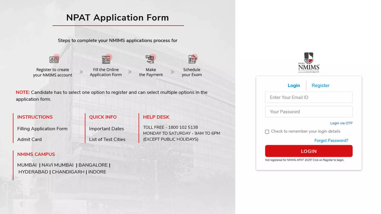 Npat Merit List 2025: NMIMS NPAT 2025 results out at npat.nmims.edu ...