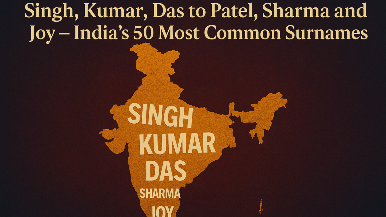 India’s 50 Most Common Surnames: A Reflection of Culture, Faith and ...