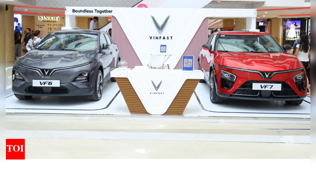 VinFast displays VF6 and VF7 EVs across India ahead of launch: Design ...