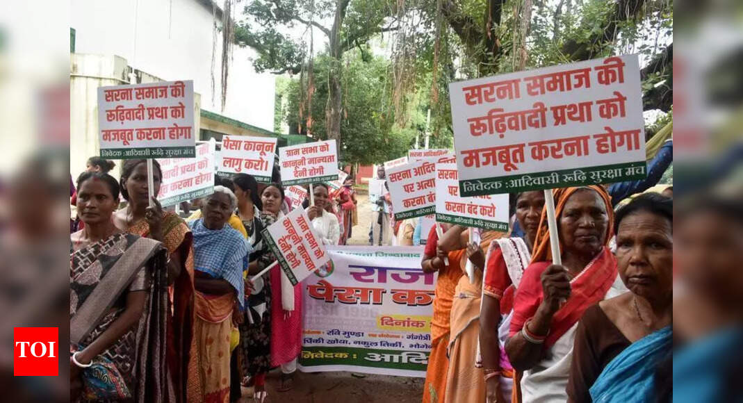 Tribals march to Raj Bhavan for implementation of Pesa Act in state ...