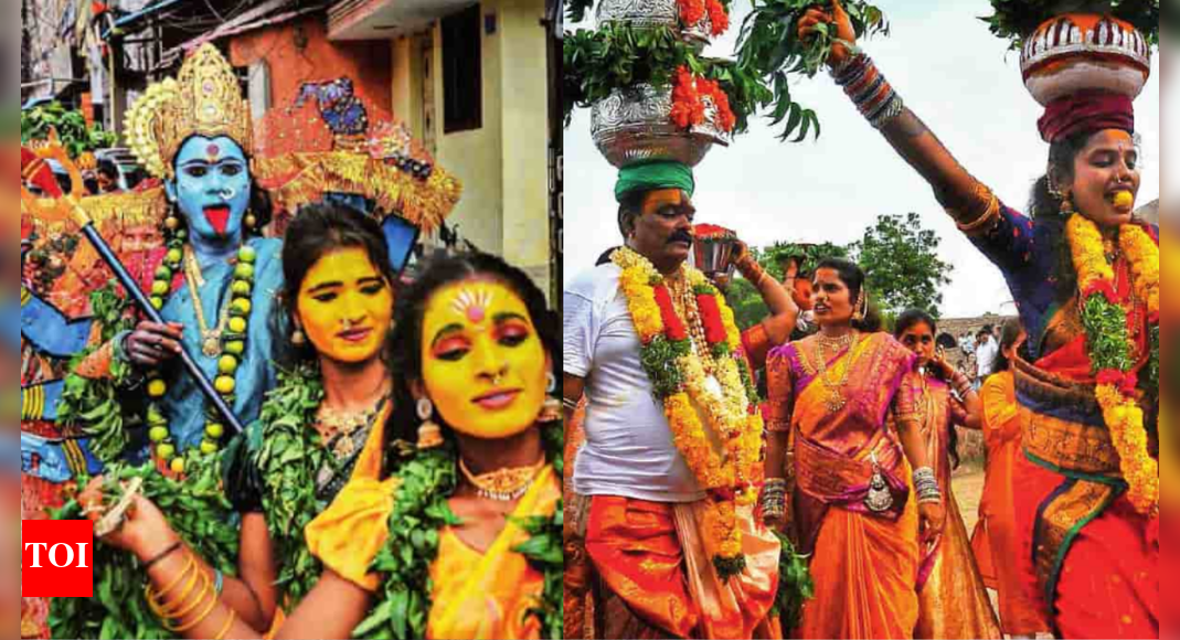 Devotion & drums: Month-long Bonalu festival starts at Golconda Fort ...